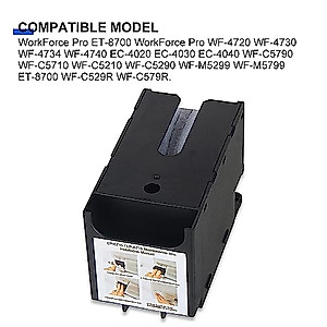 T6715/T6716 Ink Maintenance Box T-6715 T-6716 Compatible for Workforce Pro WF-3820 WF-4820 EC-4020 WF-4830 WF-4720 WF-4834 WF-4734 WF-4730 WF-4740 ET-8700 EC-4030 WF-M5799 WF-C5710 WF-M5299 WF-C5290