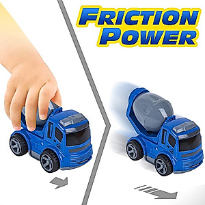 ArtCreativity Construction Toy Trucks, Set of 6, Diecast Construction Vehicles with Movable Parts, Car Toys for Kids, Plastic & Metal Material, Cool Construction Party Favors