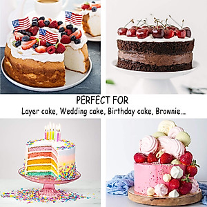 P&P CHEF 8 Inch Cake Pan Set, 3 Pcs Round Baking Pans Stainless Steel Layer Birthday Wedding Cake Pans, Fit Oven/Pots/Pressure Cooker, Non Toxic & Heavy Duty, Dishwasher Safe