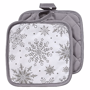 ST Snowflake Holiday Kitchen Towel, Pot Holder & Oven Mitt Set