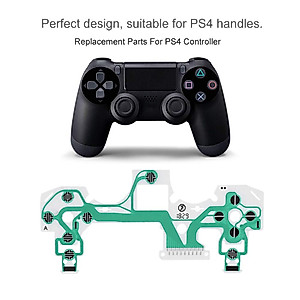 PUSOKEI 10Pcs Conductive Film Repair Part for PlayStation 4 Controller,Replacement Buttons Ribbon Circuit Board,Replacement Keypad Repair Pads Flexible Controller Membrane Conductive Film.