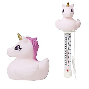 XY-WQ Floating Pool Thermometer, Large Size Easy Read for Water Temperature with String for Outdoor and Indoor Swimming Pools and Spas (Unicorn)