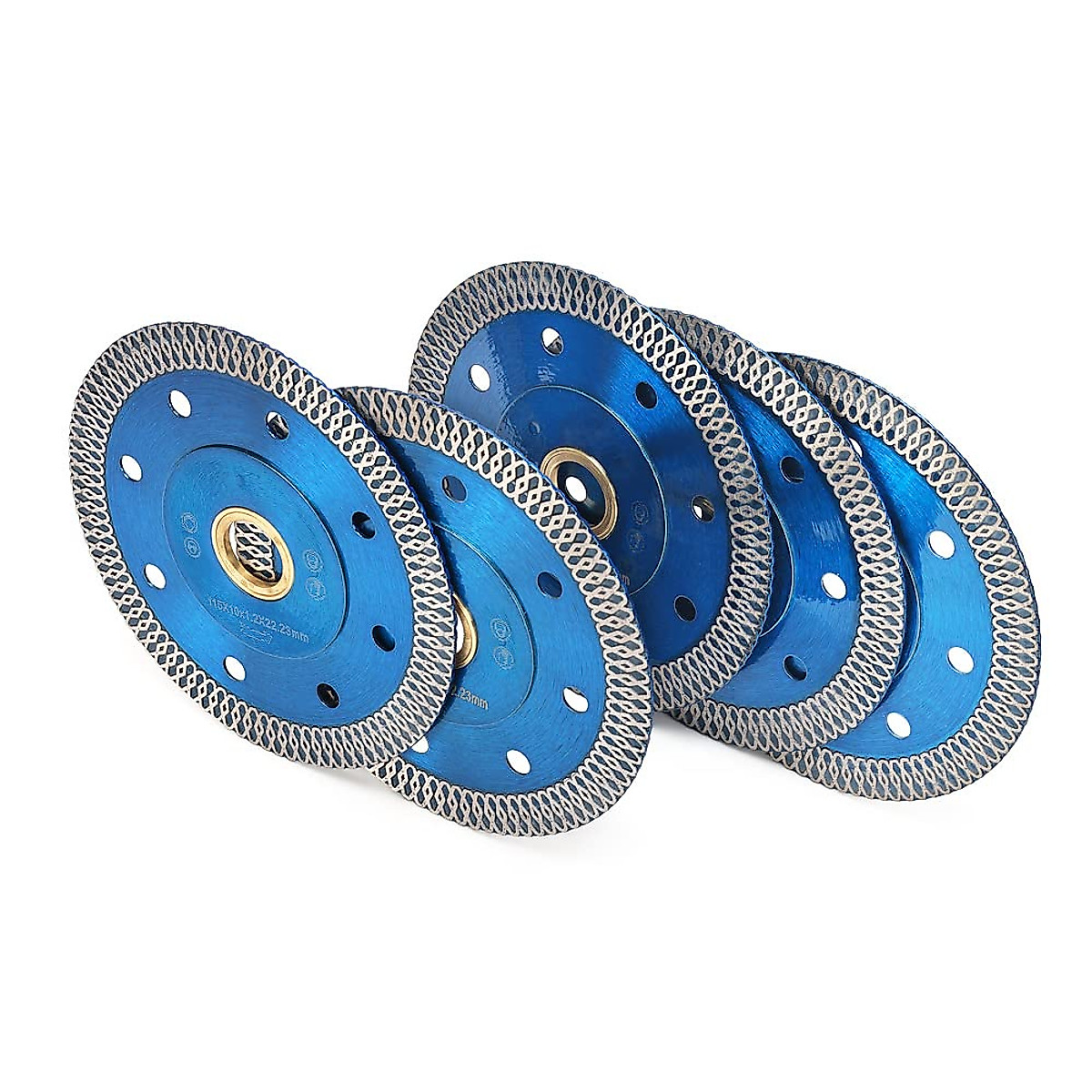 5 Pieces 4.5 inch Super Thin Diamond Procelain Blade Cutting Disc Blade for Cutting Ceramic Granite Marble