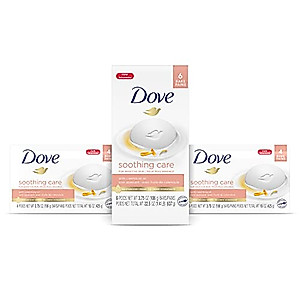 Dove Moisturizing Beauty Bar Soap For Sensitive Skin with Calendula Oil Effectively Washes Away Bacteria, Hydrating and Replenishing Skin Care 3.75 oz 14 Bars