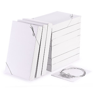 MPFY- White Shirt Gift Wrap Boxes with Tissue Paper and Wrapping Band,10 Pack, White, 15”x9.5"x2", Gift Box, Gift Boxes with Lids, Gift Boxes for Presents, White Box, Box for Gift, Wedding Gift Box