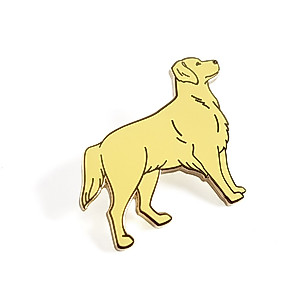 Pinsanity Golden Retriever Dog Enamel Lapel Pin
