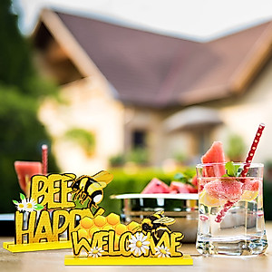 3 Pieces Bee Table Decor Signs Bee Classroom Decorations Bee Decorations for Classroom Bee Themed Classroom Bee Stuff Bee Decorations for Home