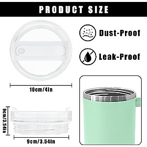Amgkonp 40oz Tumbler Lid for Stanley Lid Replacement,2 Pack Spill Proof Replacement Lid with Spill Stopper Set for Stanley Cup Quencher 2.0 Accessories(White&Flesh Pink)