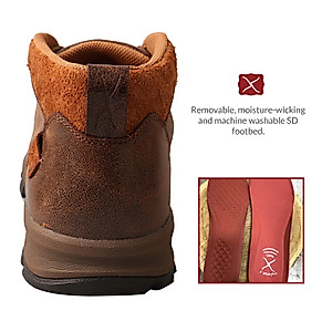 Twisted X Men's Hiker Hiking Boot, Distressed Saddle, 9 W