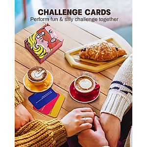 200+ Cool and Fun Conversation Card Game for Couples - Question & Challenge Cards for Date Night Adventures - Conversation Starter for Adults, Anniversary & Valentines Day Gift