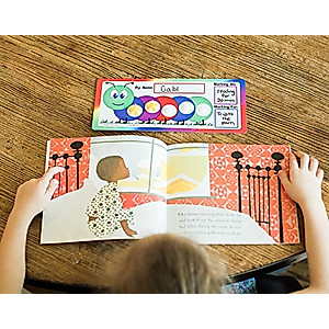 Kenson Kids “I Can Do It!” Caterpillar Token Board 10 Pack – Dry Erase Classroom- Student Incentive Star Charts - Ages 3-10 - Positive Reinforcement Boards with Customizable Goal Box-Measures 5 x 11”