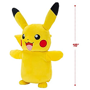 POKEMON Pikachu Electric Charge - 10 Inch Interactive Plush with Lights, Voice Reactions, and Thunder FX