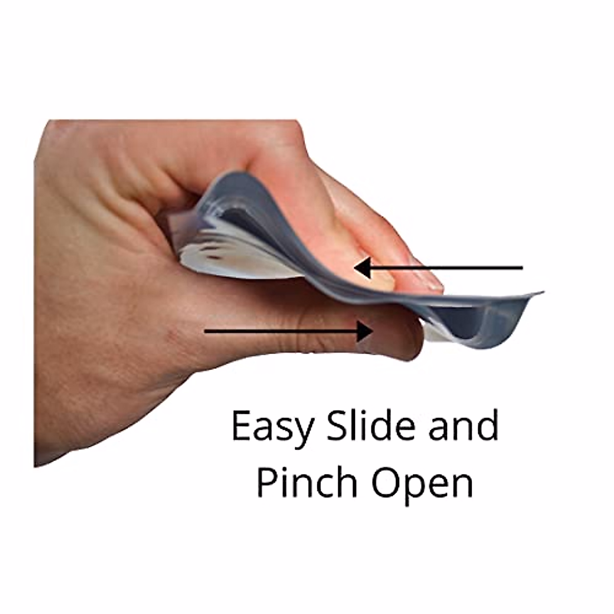 Self-Standing Mylar Bags for Food Storage: Resealable Set of 50 Easy Slide Open and Smell Proof Holographic Bags | 4x6 Inch Food-Grade & Reusable Plastic Stash Bag | Small Bags with Lay Flat Designs