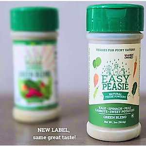 Easy Peasie Organic Veggie Powder Blends for Kids and Picky Eaters | Kids Greens Powder | Green Blend 2oz Jar