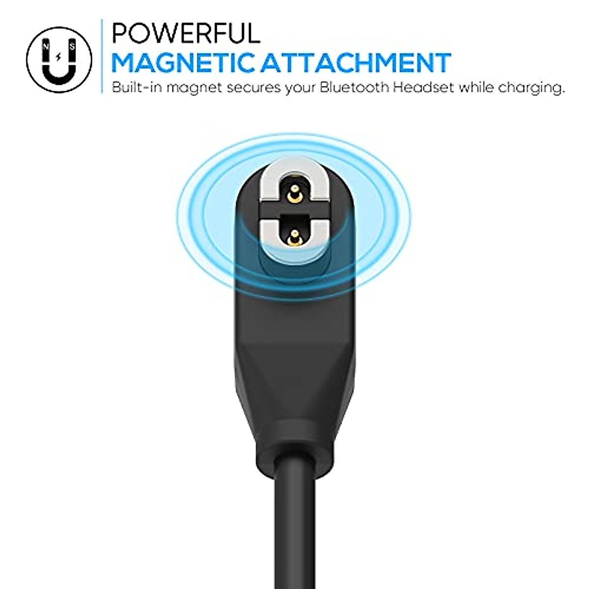 2 Pack 3.3FT Magnetic Charging Cable for AfterShokz Aeropex AS800 & OpenComm ASC100SG & Shokz OpenRun Pro mini Bone Conduction Wireless Bluetooth Headphones,Replacement Charger Cord for AfterShokz