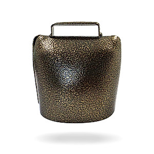 Super Large Metal Cowbell 8.5x9cm/3.35x3.54in, Grazing Bell for Cattle and Horse, Farm Animal Bell, Solid and Loud Noisemaker Cheering Bell for Sporting Events and Games (Bronze)