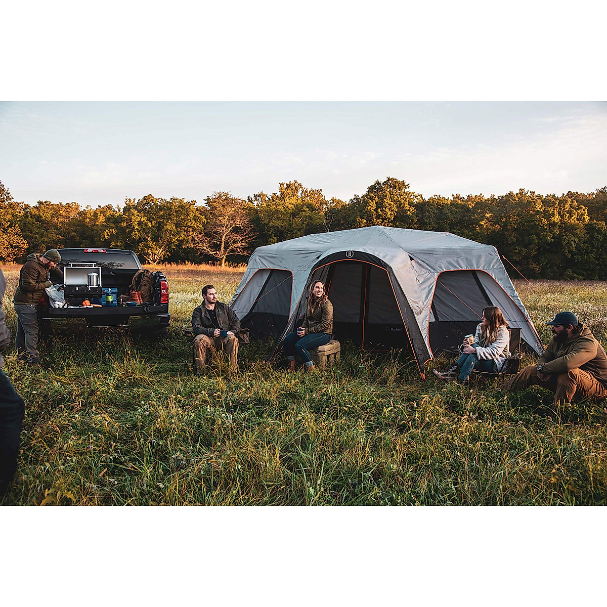 Bushnell Instant Tent | 6 Person / 9 Person / 12 Person Instant Tents Cabin Design Perfect for 3 Season Family Camping Essentials, Hunting, and Fishing with Fast Setup and 3 Rooms (12 Person)
