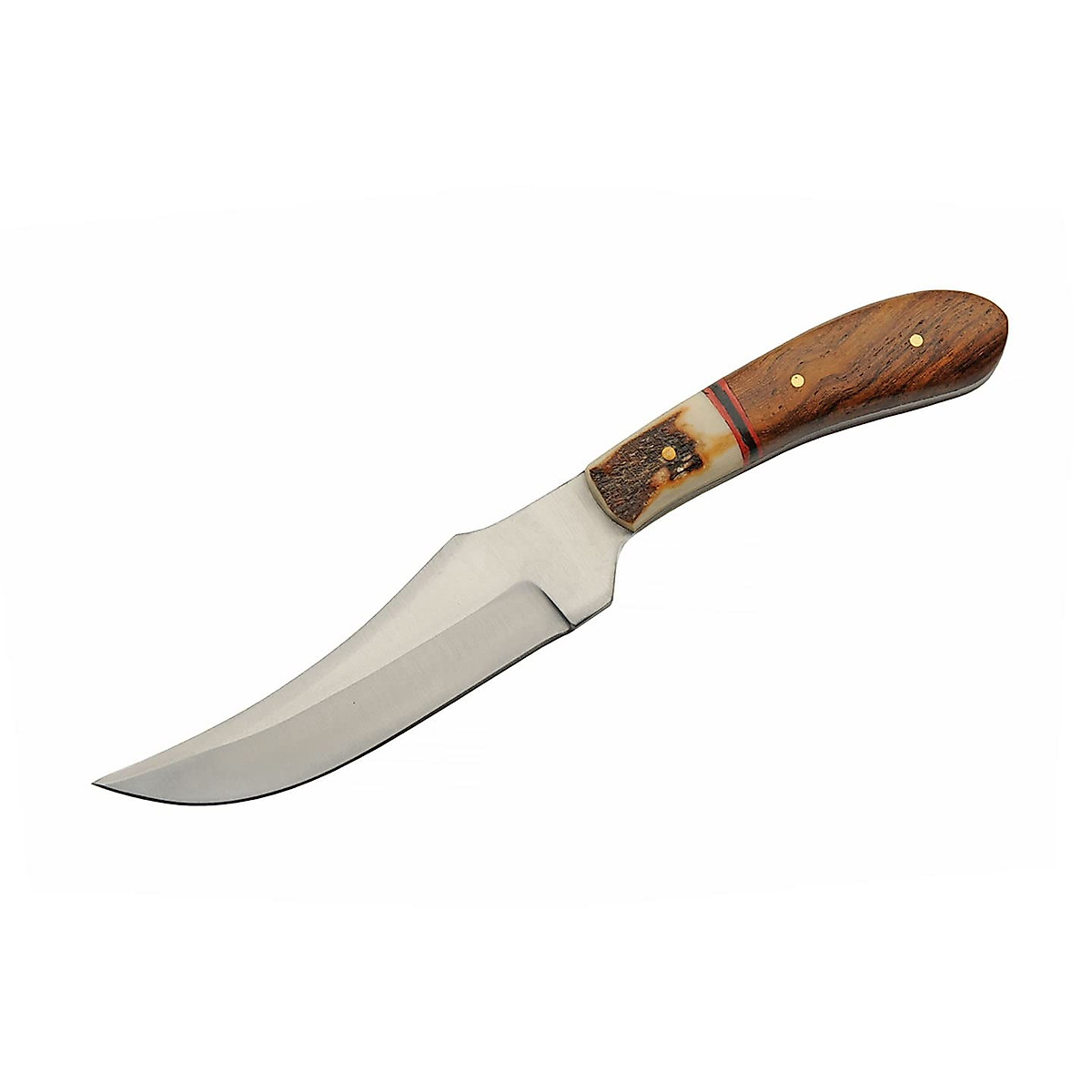 Full Tang Stainless Steel Blade Stag Wooden Handle 7.25 inch Edc Hunting Knife