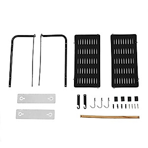 Kitchen Storage Rack, Space Saving Shower Rack Home Decoration Rustproof Carbon Steel Beech 2 Layer Sturdy Structure for Room