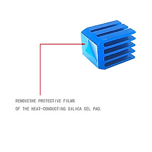 3D Printer Heatsink Kit + Thermal Conductive Adhesive Tape, Cooler Heat Sink Cooling TMC2130 TMC2100 A4988 DRV8825 TMC2208 Stepper Motor Driver Module (22pcs)