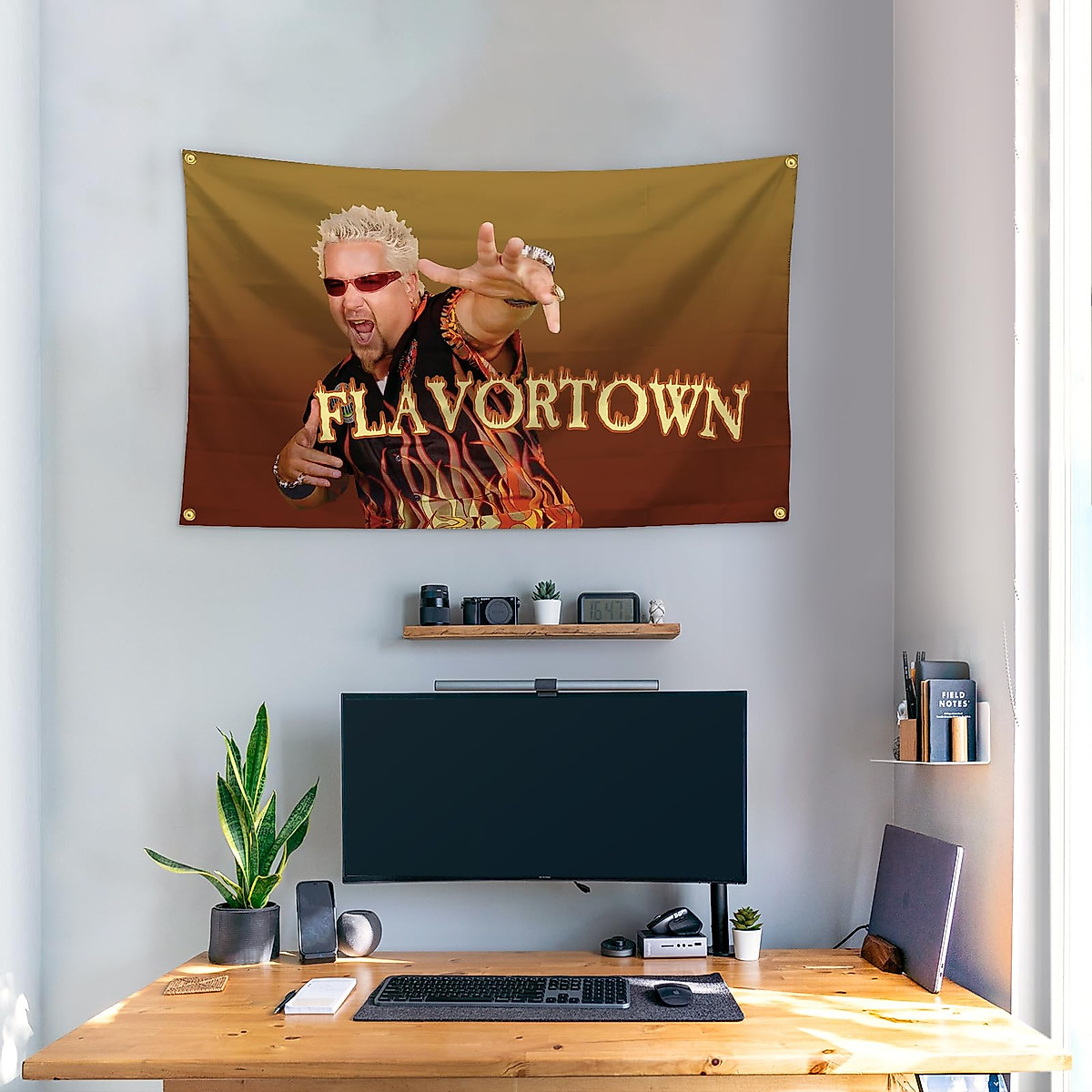 Guy Fieri Flavortown Flag ，3x5 Feet Flag Funny Poster Durable Man Cave Wall Flag with Brass Grommets This beautiful entertaining banner flag for College Dorm Room Decor,Outdoor, events, festivals..
