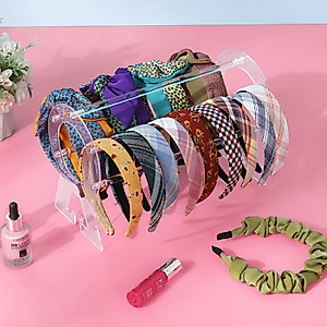 Suneerplay Headband Holder Clear, Acrylic Headband Organizer, Headband Holder Organizer, Headband Display Stand, Headband Storage Stand, Hairband Stand for Women and Girls