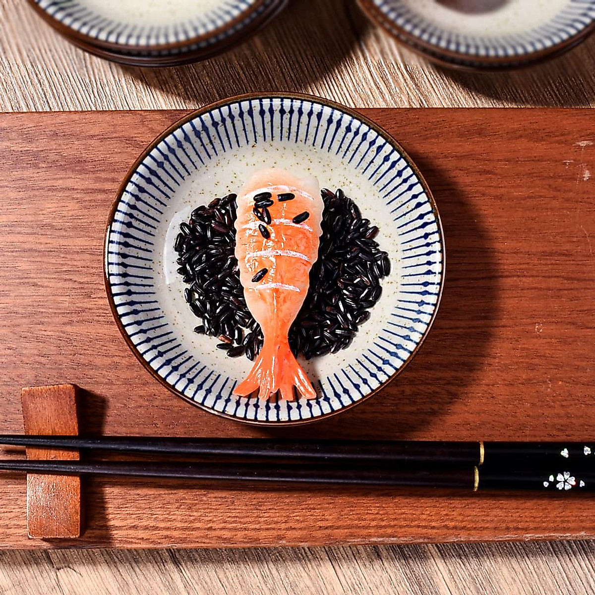 LMRLCS Ceramic Soy Dish Set of 6, 3.9 Inch Japanese Sauce Dish Serving Sushi Dipping Sauce Dish Sauce Cups Sushi Dish for Dipping