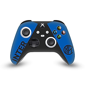 Head Case Designs Officially Licensed Inter Milan Blue and Black Full Logo Vinyl Sticker Gaming Skin Decal Cover Compatible With Xbox Series X/S Controller
