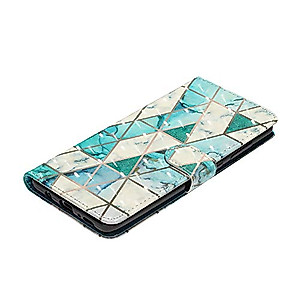 XYX Wallet Case for iPod Touch 7th/6th/5th Generation, Colorful Painted Pattern PU Leather Flip Case Kickstand with Wrist Strap, Marble