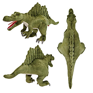 Wilomis 21'' Dinosaur Toys Mommy Dinosaur Stuffed with Baby Dinosaur Egg Plush Toys, Dinosaur Plushies for Kids Christmas Birthday Gift（Spinosaurus Family）