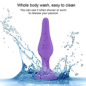 Anal Plug Sex Toys,HISIONLEE 5PCS Sex Anal Toys Silicone Butt Plug Training Kit for Adult Sex Toys & Games Women Male and Beginners (Purple)