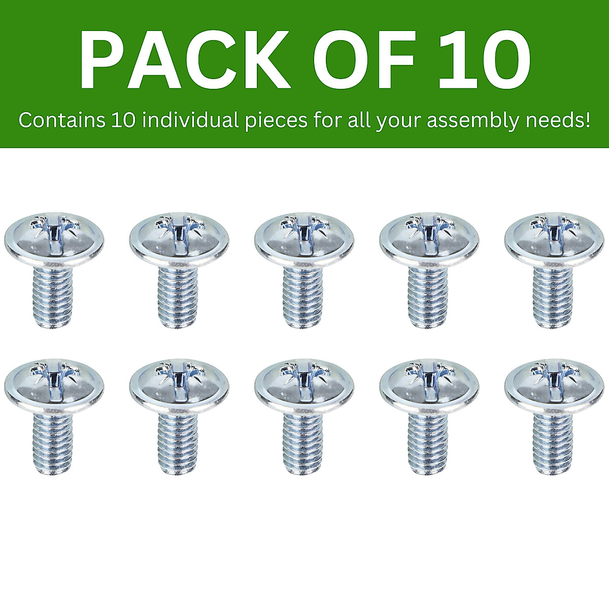 Spare Hardware Parts Desk, Shelf, Drawer, Table, Sideboard, Stand Screw (Replacement for IKEA Part #105021) (Pack of 10)