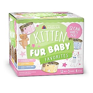 Weruva Kitten, Fur Baby Favorites Variety Pack, 3oz Can (Pack of 12)