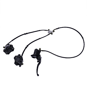 Front Brake Disc Rotor Kit Assmbly, ATV Front Wheel Rim Hub Steering Knuckle Brake Disc Caliper for Go Kart Buggy ATV Quad 125/150/200/250CC