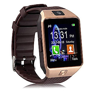 Padgene DZ09 Bluetooth Smartwatch,Touchscreen Wrist Smart Phone Watch Sports Fitness Tracker with SIM SD Card Slot Camera Pedometer Compatible with iOS Android for Kids Men Women