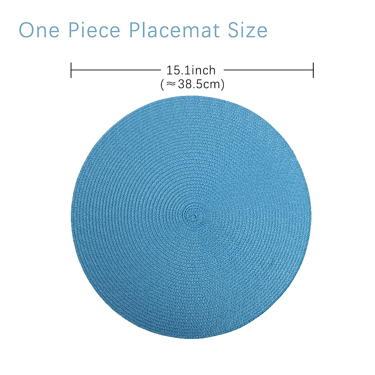 Round Placemats Set of 6 - Woven Red Place Mats Indoor for Dining Table - Washable Heat Resistant Farmhouse Table Mat - Plastic Vinyl Placemat - Table Mats Decorations for Dining Room