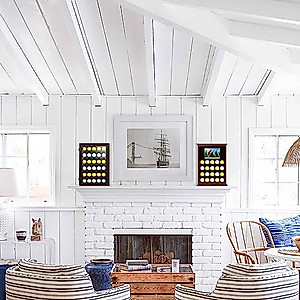 ASmileIndeep Golf Ball Display Case - No Door Golf Ball Holder for 30 Balls, Solid Wood Rack Wall Mount for Enthusiasts