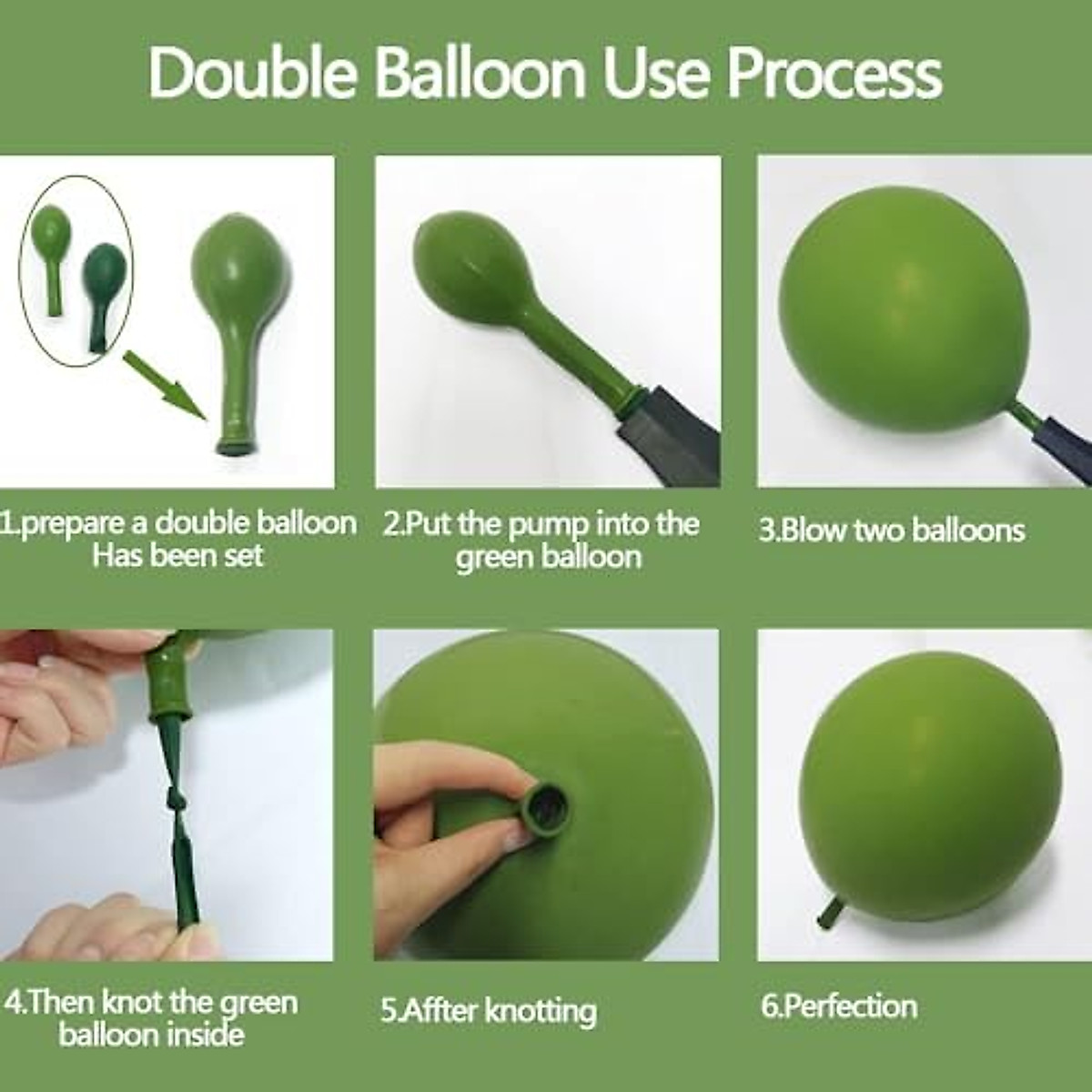 Double Stuffed Olive Green Balloon Garland Kit - Sage Green Balloons Different Sizes 18/12/5 Inch for Baby Shower Birthday Tropical Jungle Safari Theme Party Decoration