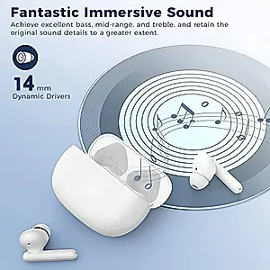 Wireless Earbuds Air ProWireless Bluetooth 5.3 Headphones Noise Cancelling Fast Charging IPX7 Waterproof Ear Buds Stereo Earpods Sports in-Ear Earphones for iPhone/Android/Samsung Earbuds