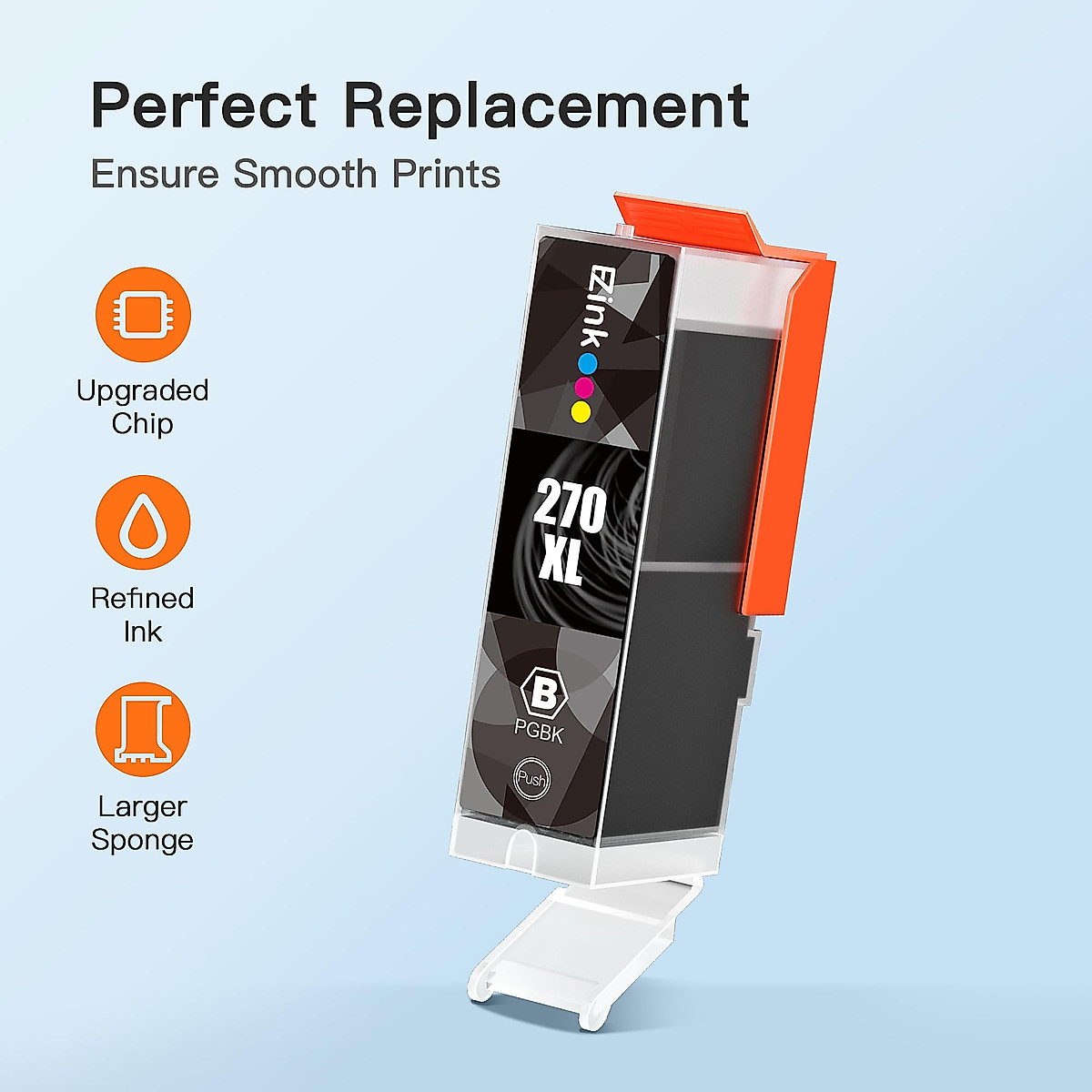 E-Z Ink Compatible Ink Cartridge Replacement for Canon PGI-270XL PGI 270 XL to use with MG6821 TS6020 MG6820 MG5720 MG5721 MG5722 TS5020 TS8020 TS9020 MG7720 Printer (6 PGBK)