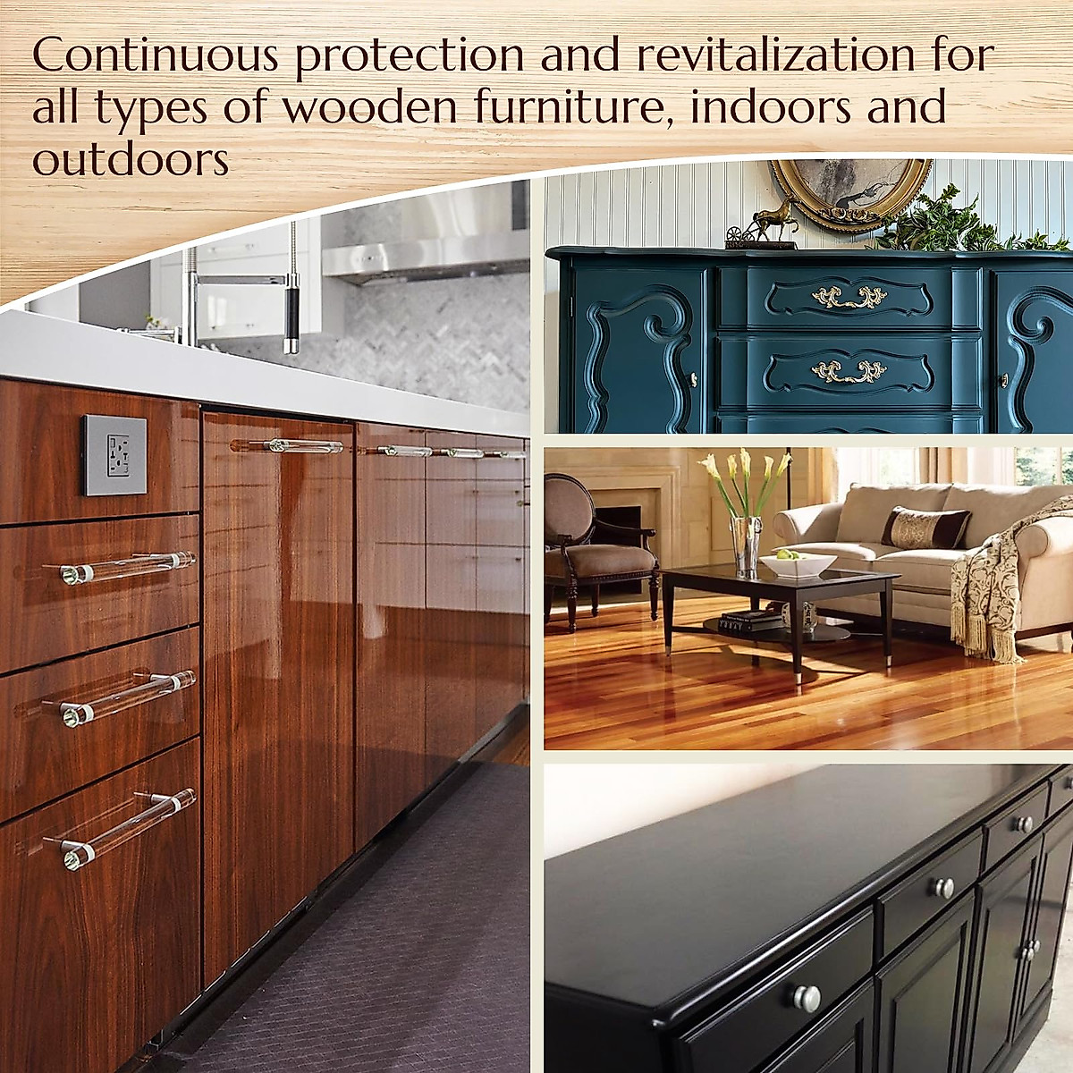 Versatile Furniture Finishing Wax – 100% Natural Chalk Paint Wax for Sealing and Protecting Painted or Raw Wood Surfaces, Easy to Apply, Odor-Free, Eco-Friendly – 3.5 Oz (Includes Wax Tools)