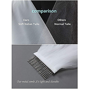 EllieHouse Women's 1 Tier Cathedral Simple Ivory Wedding Bridal Veil With Metal Comb HL05IV