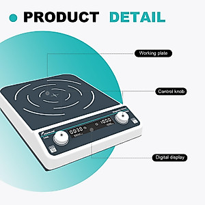 JOANLAB Digital Magnetic Stirrer Plate 30L Laboratory Large Capacity Magnetic Stir Plate Mixer 50-1300rpm w/Timming Lab Stirrer