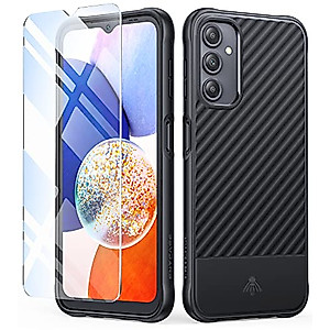 FNTCASE for Samsung Galaxy A14-5G Case: Soft TPU Slim Thin Protective Phonecase Shockproof Anti-Drop Full Body Protection Cell Phone Cover for Galaxy A145g - 6.6 inch 2023 Black