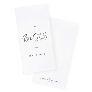 The Cotton & Canvas Co. Be Still, Psalm 46:10 Scripture, Bible, Religious, Soft and Absorbent Tea Towel, Flour Sack Towel and Dish Cloth