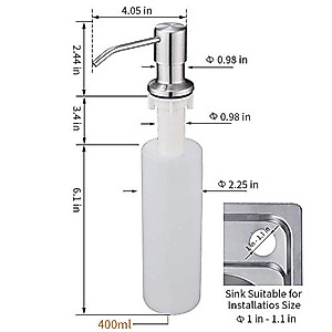 OWOFAN Brushed Kitchen Faucet Including Stainlees Steel Drinking Water Faucet, and Copper Soap Dispenser