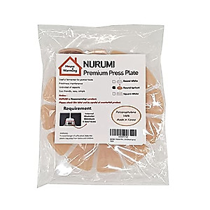 NURUMI - Premium Press Plate - Principle of Fermentation Weight Useful for a large amout of Pickles, Fermentation and Mature Foods in Crock Jar Container Mouth(over 14cm, 5.5in) (Round Apricot)