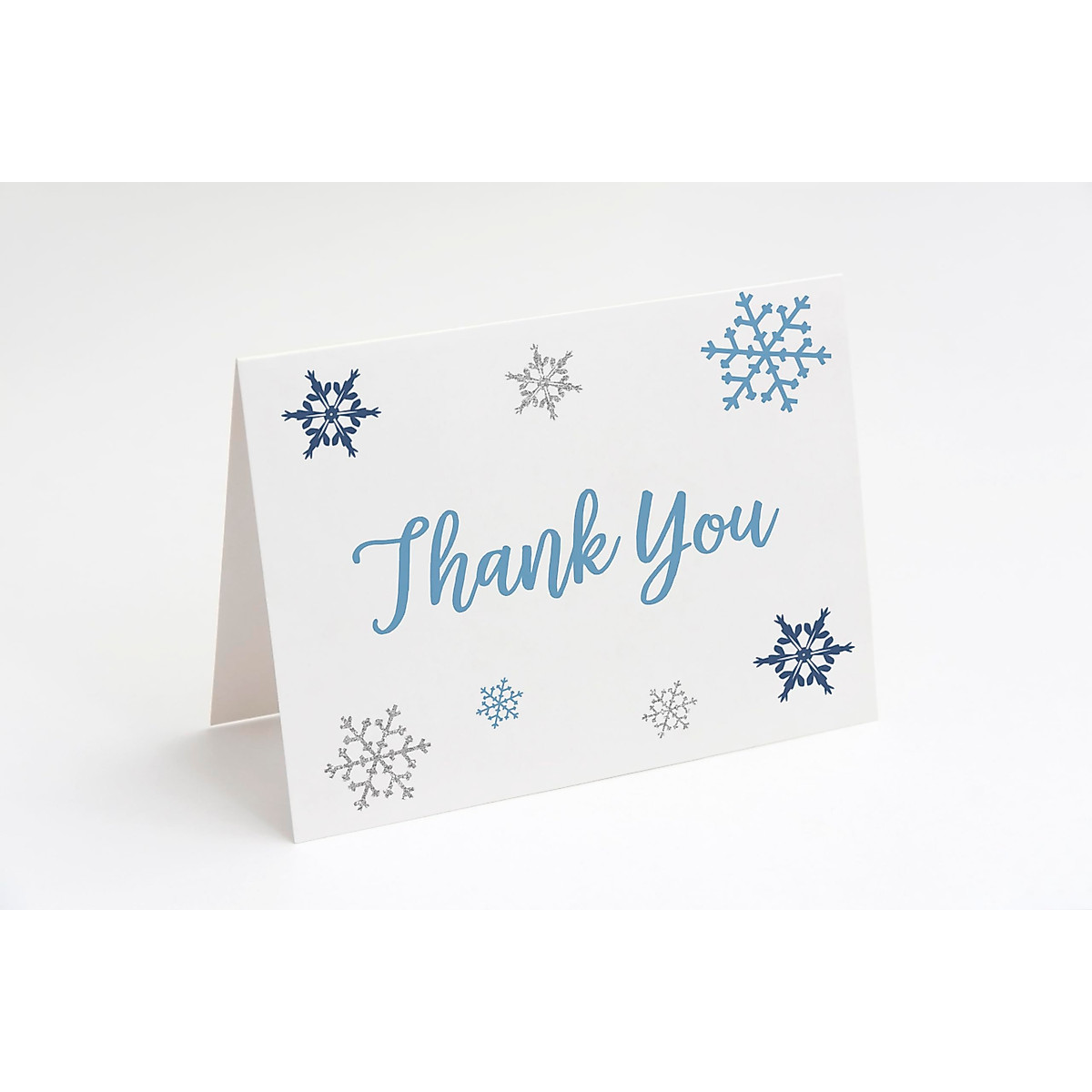 The Invite Lady Thank You Snow Much Cards Snowflake Baby Shower Notes Winter Wonderland Boys With Envelopes (24 count)