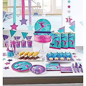 Creative Converting - 346257 Creative Converting Gymnastics Party Paper Tablecloth, 1 ct, Multi-color, 54" x 102"