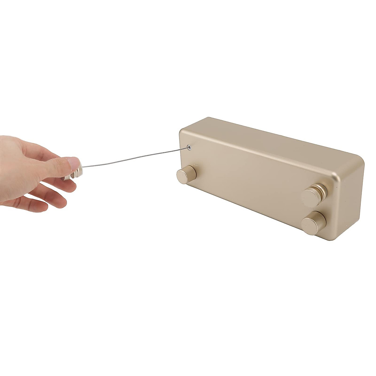 JUOPZKENN 13.8ft Retractable Clothesline,Wall Mounted Heavy Duty Thickened Stainless Steel Double Laundry Line,Clothes Drying Line for Balcony Hotel(Gold)